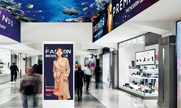 Retail Graphics | Backlit Signage, Kiosk Wraps, Escalators Steps
