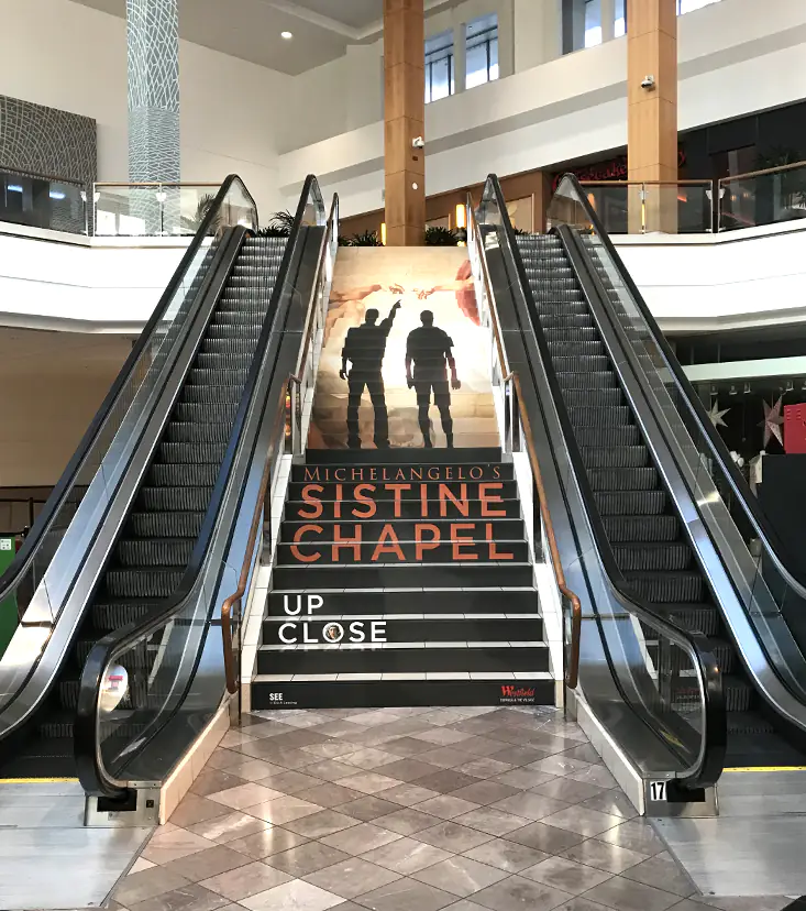 Escalator Graphics | Best Escalator Branding with Steps Graphics